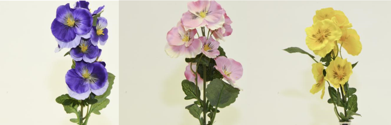 Pansy Sprays Mixed Pack x 12 Stem Artificial Flowers - South Eastern ...