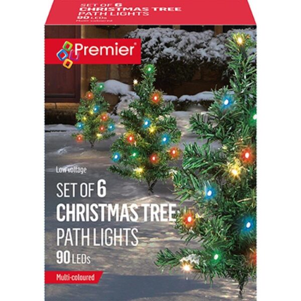 Premier Multi-Colour LED Christmas Tree Path Lights x 6pc - South ...